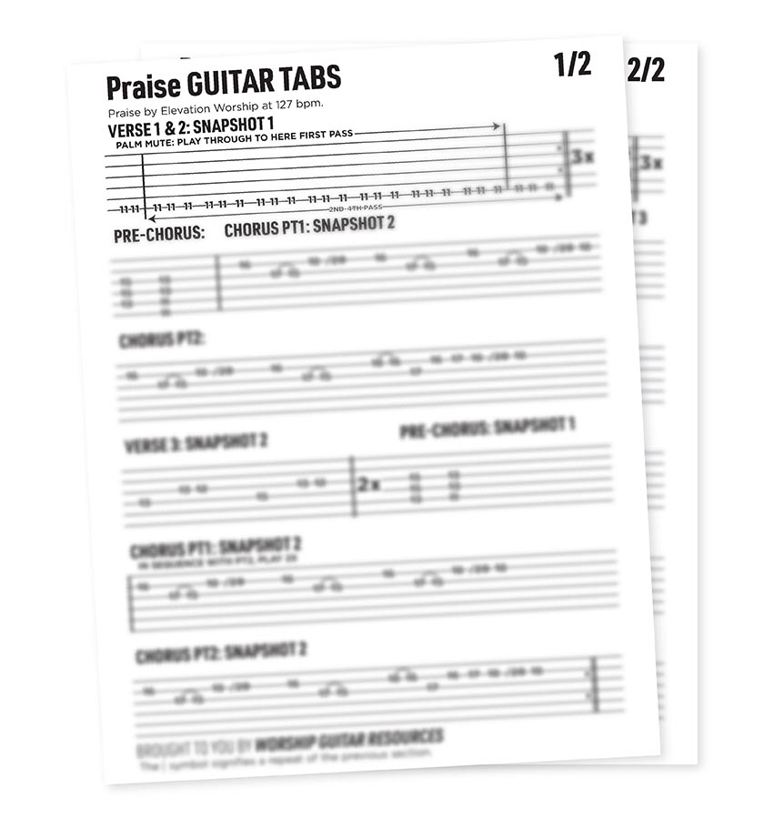 Praise Lead Guitar Tabs - Worship Guitar Resources